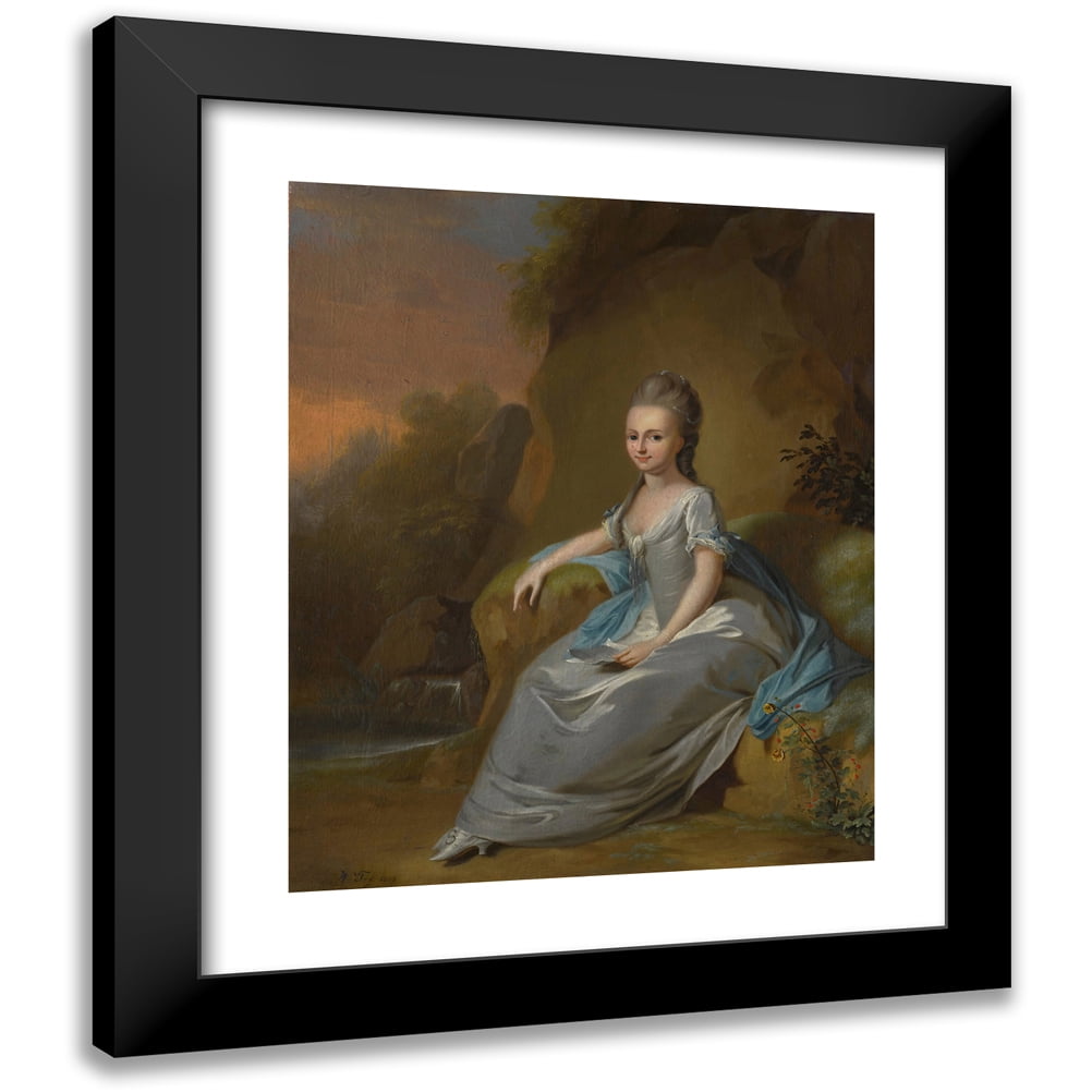 Anton Wilhelm Tischbein 15x18 Black Modern Framed Museum Art Print Titled - Portrait of ...