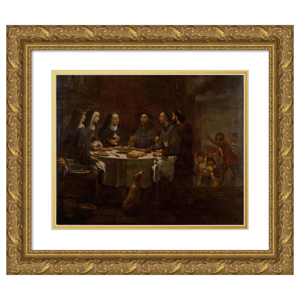 Antoni Viladomat 17x15 Gold Ornate Wood Frame and Double Matted Museum ...
