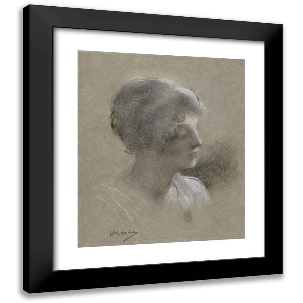 Antonin Mercié 20x23 Black Modern Framed Museum Art Print Titled - Head ...