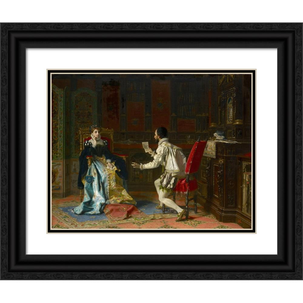 Antonio Barzaghi-Cattaneo 24x20 Black Ornate Framed Double Matted ...