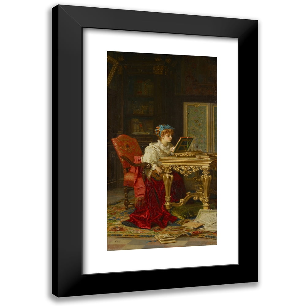 Antonio Barzaghi-Cattaneo 9x14 Black Modern Framed Museum Art Print ...