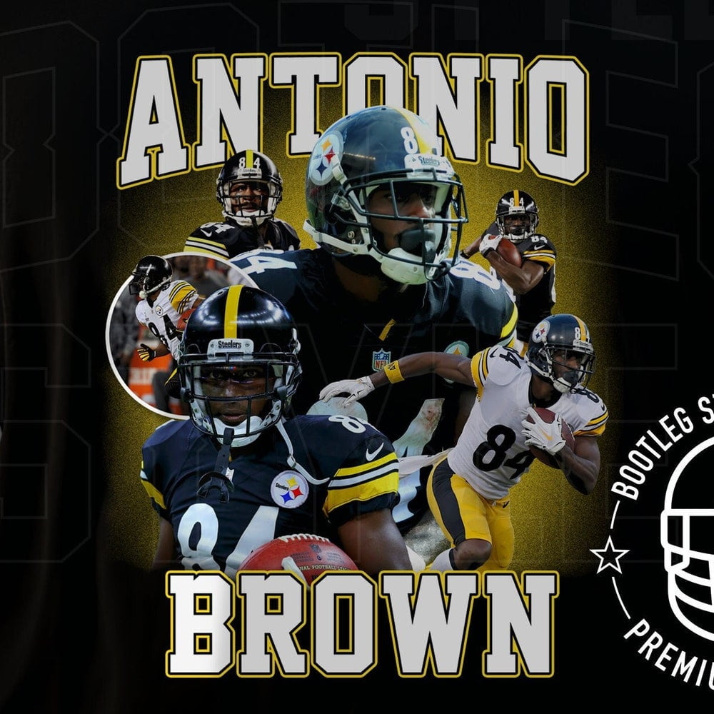 Antonio Brown Football Shirt for Men Women Vintage 90s Bootleg Style ...
