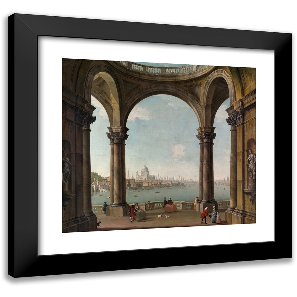 Antonio Joli 22x20 Black Modern Framed Museum Art Print Titled ...