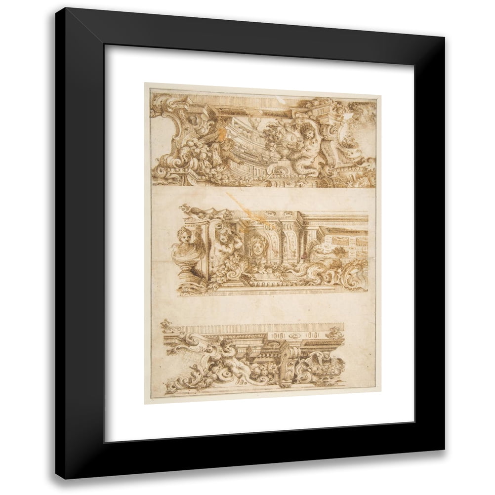 Antonio Maria Visentini 14x18 Black Modern Framed Museum Art Print ...