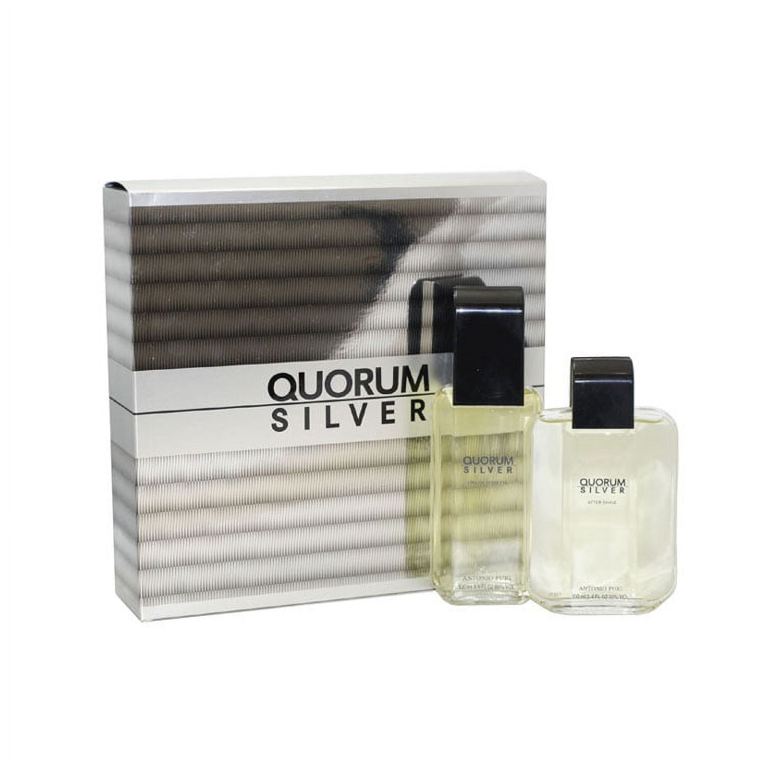 Antonio Puig Quorum Silver 2 Pc. Gift Set, Eau De Toilette Spray 3.4 Oz ...