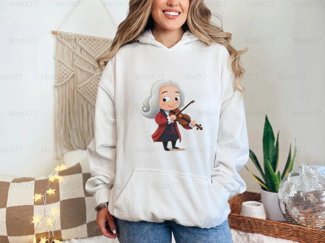Antonio Vivaldi In Cute Style For Music Lovers Hoodie, for men & women ...