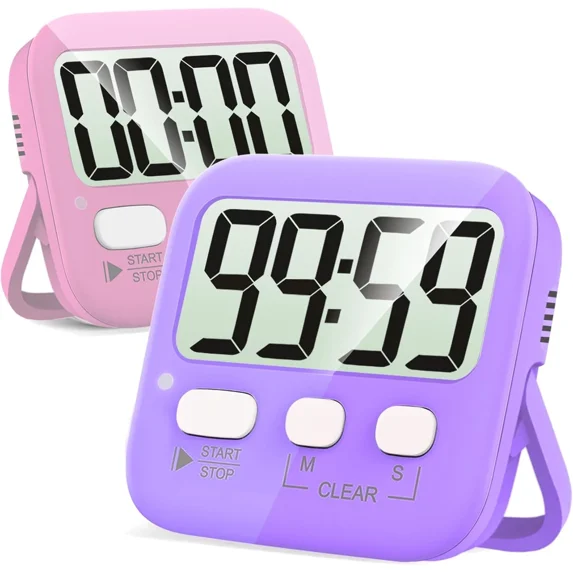 Antonki 2 Pack Digital Timer For Kids, Magnetic Countdown Kitchen ...