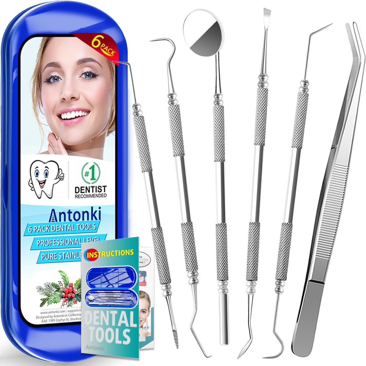 Antonki Dental Cleaning Tools, Dental Hygiene Kit, Teeth Cleaning Tools ...