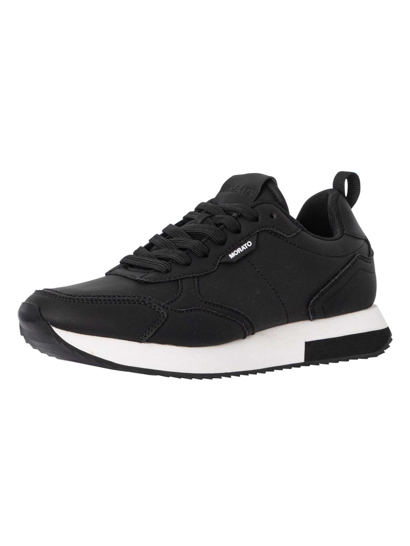Antony Morato Low Top Faux Leather Trainers, Black - Walmart.com