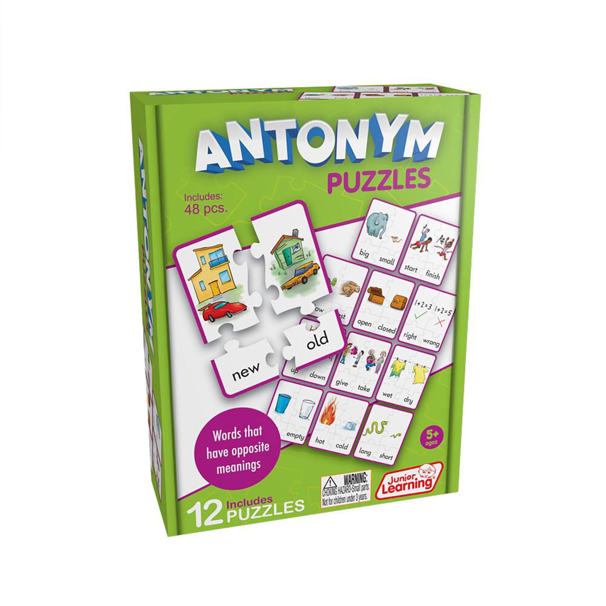 Antonym Puzzles Junior Learning for Ages 5-8, Grade 1 Grade 2 Learning ...
