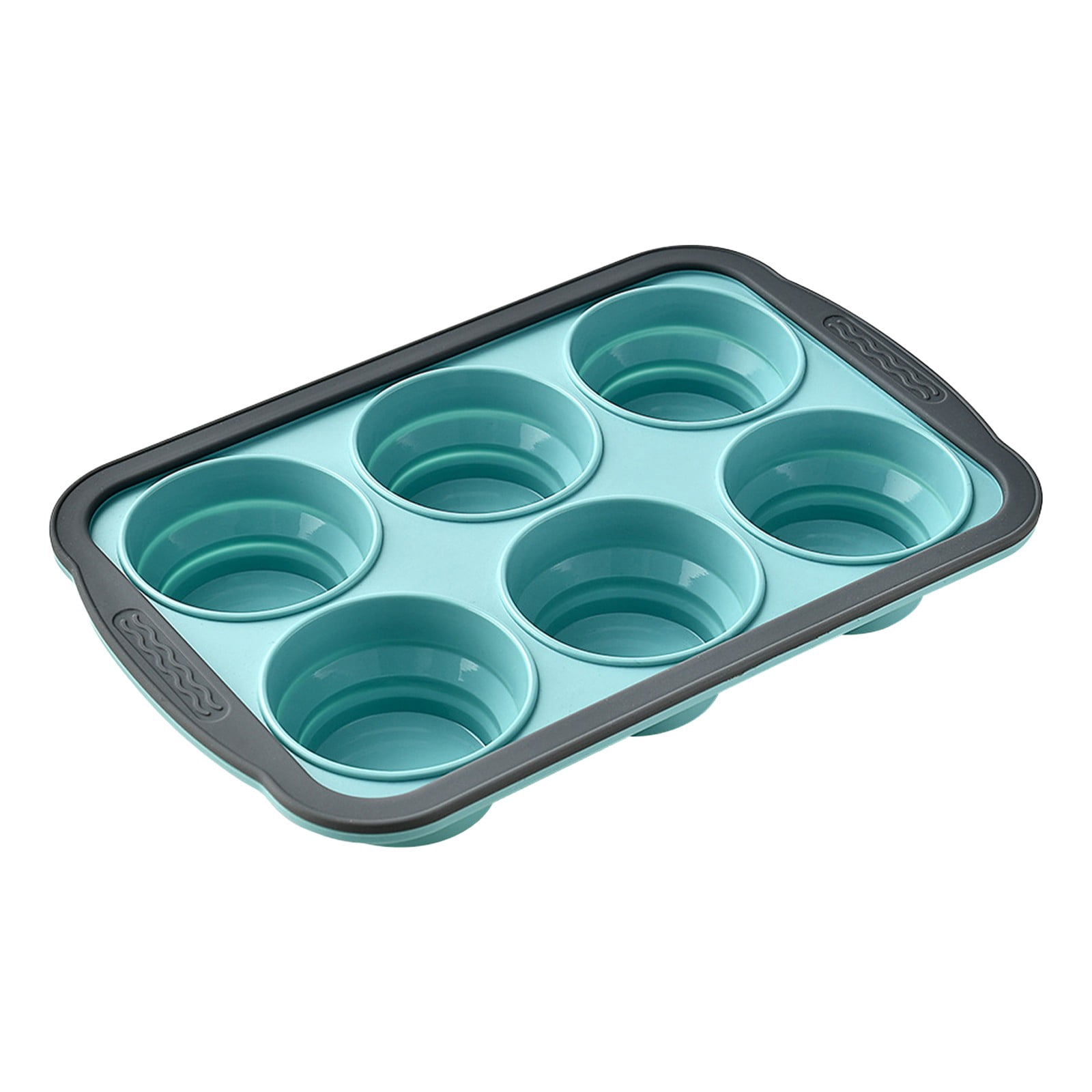 Antoo Silicone Pan for Baking with Metal Reinforced Frame 6/12 Cup ...