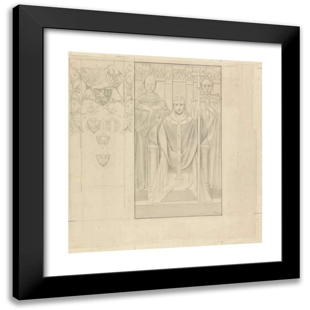 Antoon Derkinderen 12x12 Black Modern Framed Museum Art Print Titled ...