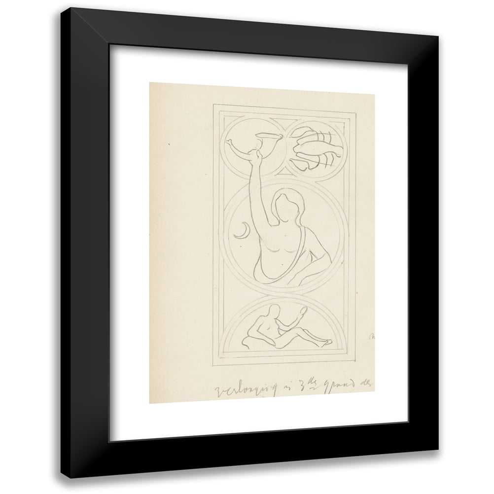 Antoon Derkinderen 14x18 Black Modern Framed Museum Art Print Titled ...