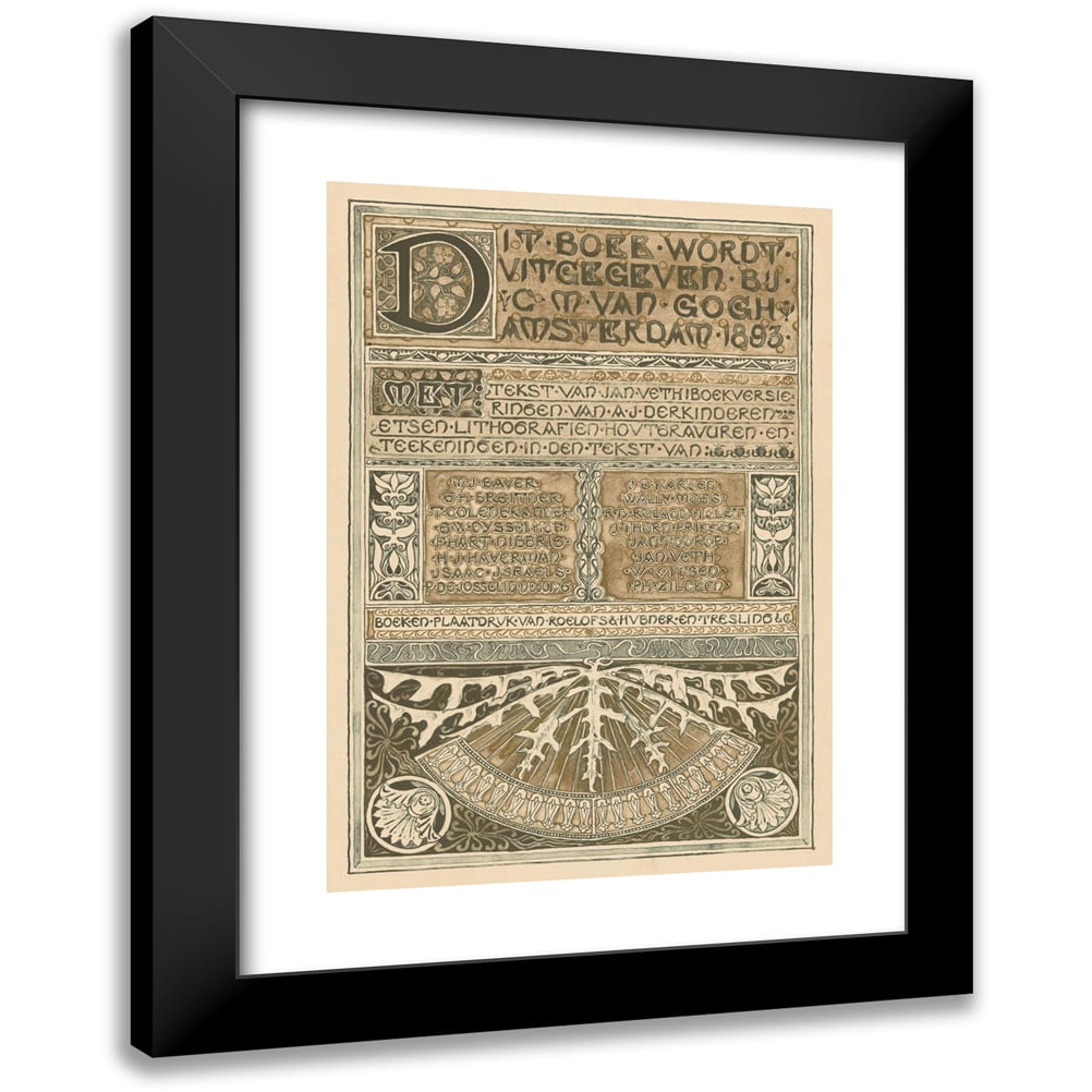 Antoon Derkinderen 18x24 Black Modern Framed Museum Art Print Titled ...