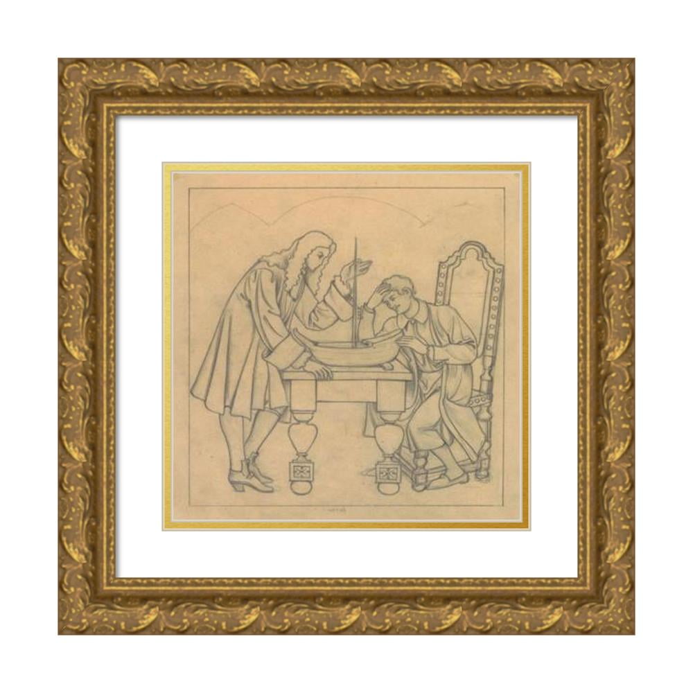 Antoon Derkinderen 20x21 Gold Ornate Framed and Double Matted Museum ...