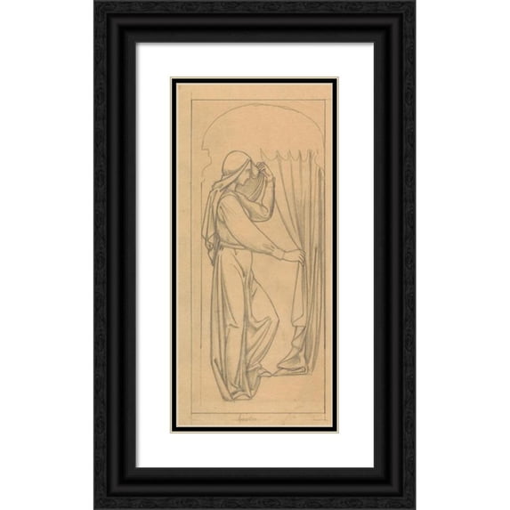Antoon Derkinderen 8x14 Black Ornate Wood Framed Double Matted Museum ...