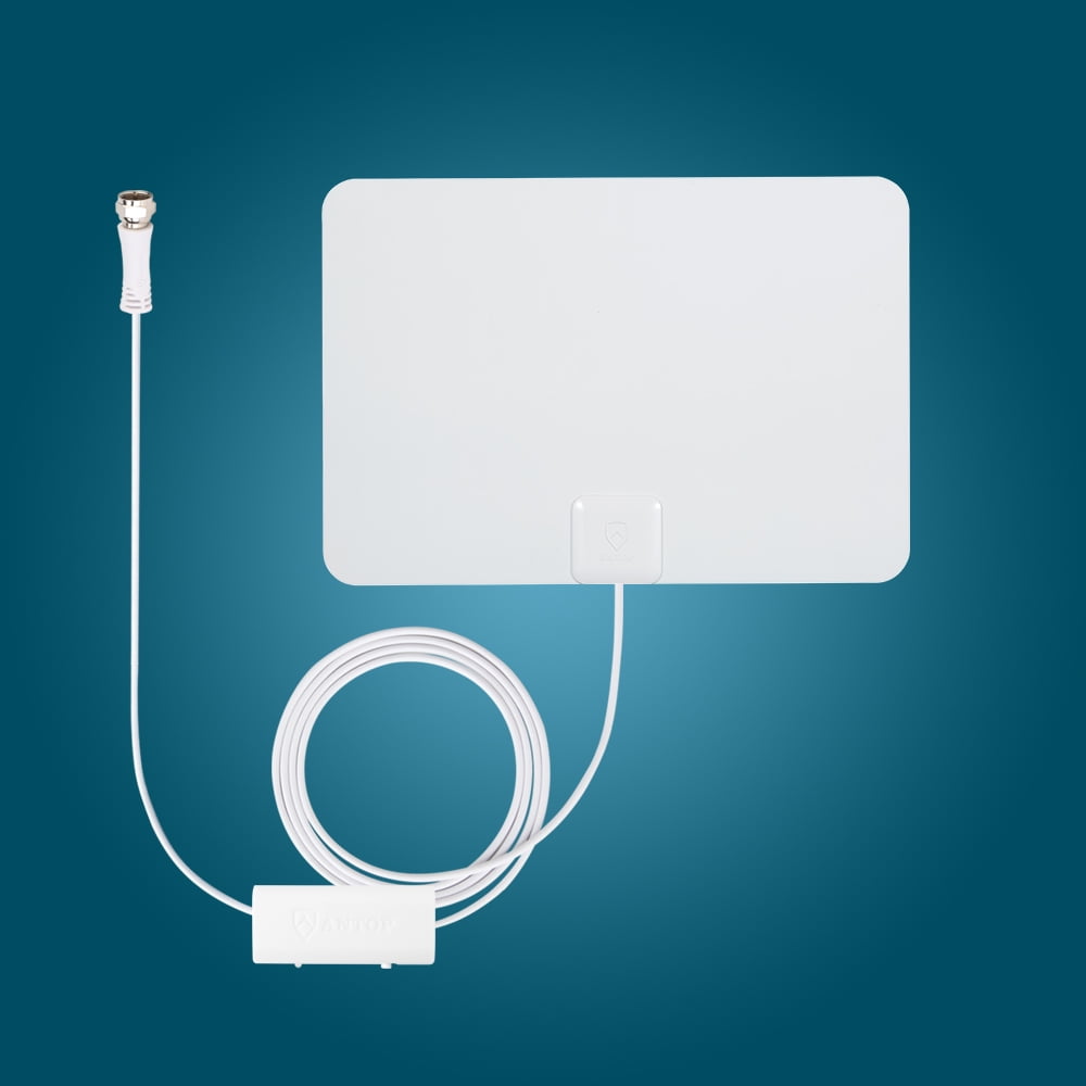 Antop Antenna AT-101B Paper Thin Amplified Indoor HDTV Antenna Black ...