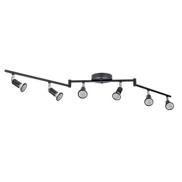 Depuley 6-Light LED Adjustable Track Light Fixture, Industrial Ceiling ...