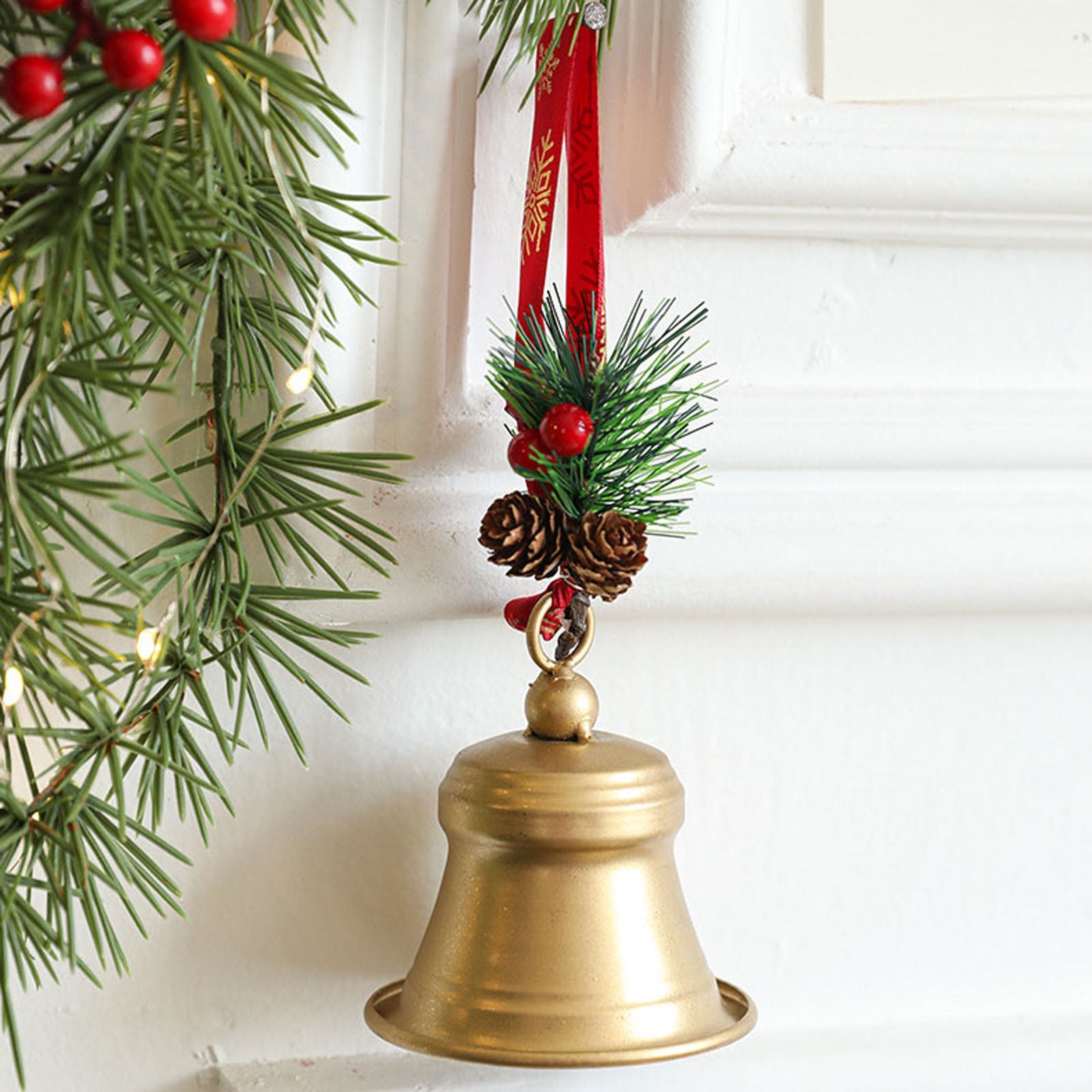 Antqov Christmas Bells Ornaments, Christmas Metal Jingle Bells with ...