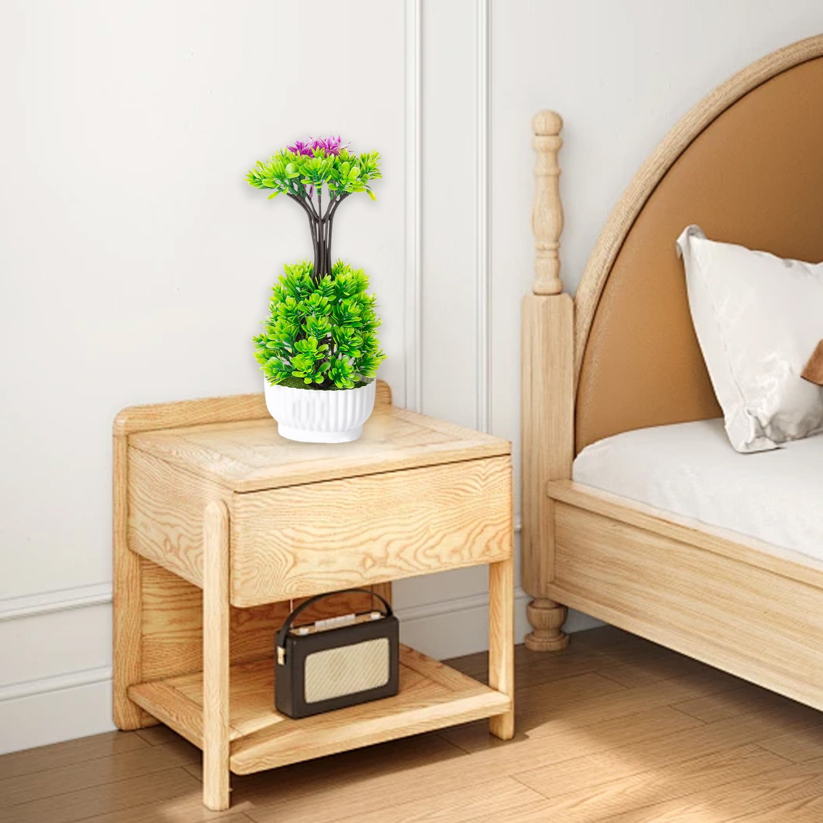 Antqov Fake Plants in Vase, Faux Flowers Potted Plants, Table ...