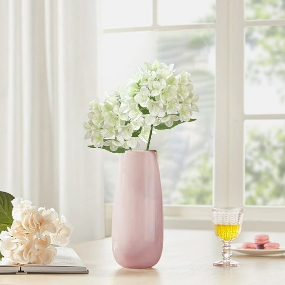 Antqov Faux Silk Hydrangea Flowers, Artificial Flower Heads with 54 ...