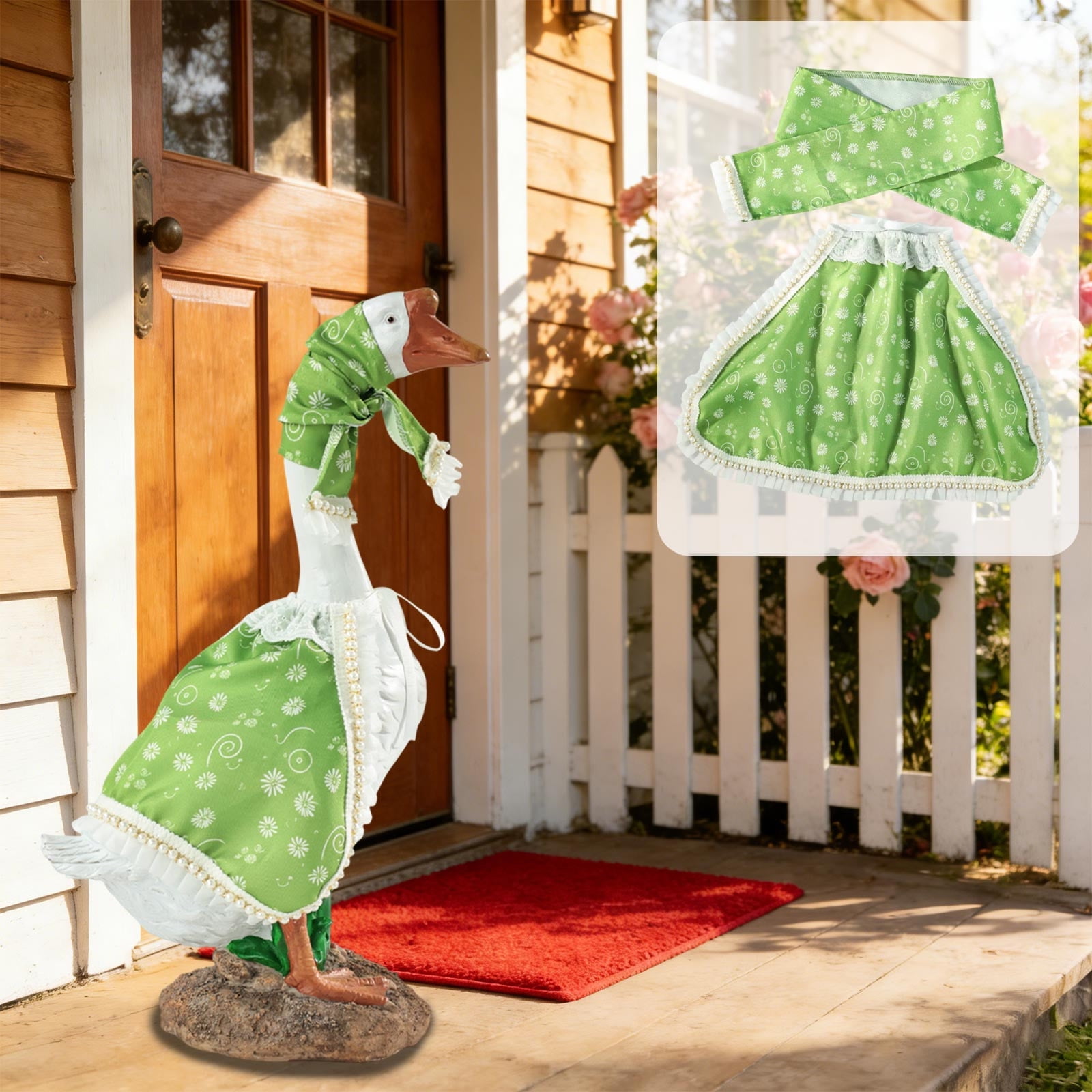 Antqov Gardener Goose Outfit Cute Lawn Goose Clothes Dress Spring ...