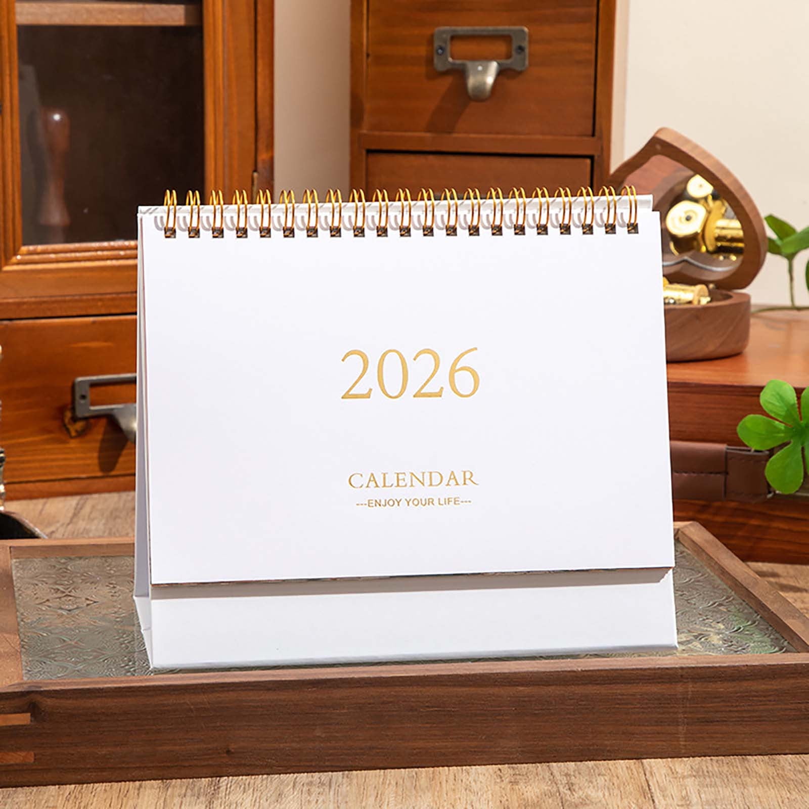 Antqov Small 2026 Desk Calendar, Standing Flip Desktop Calendar Covers Months Runs from January ...