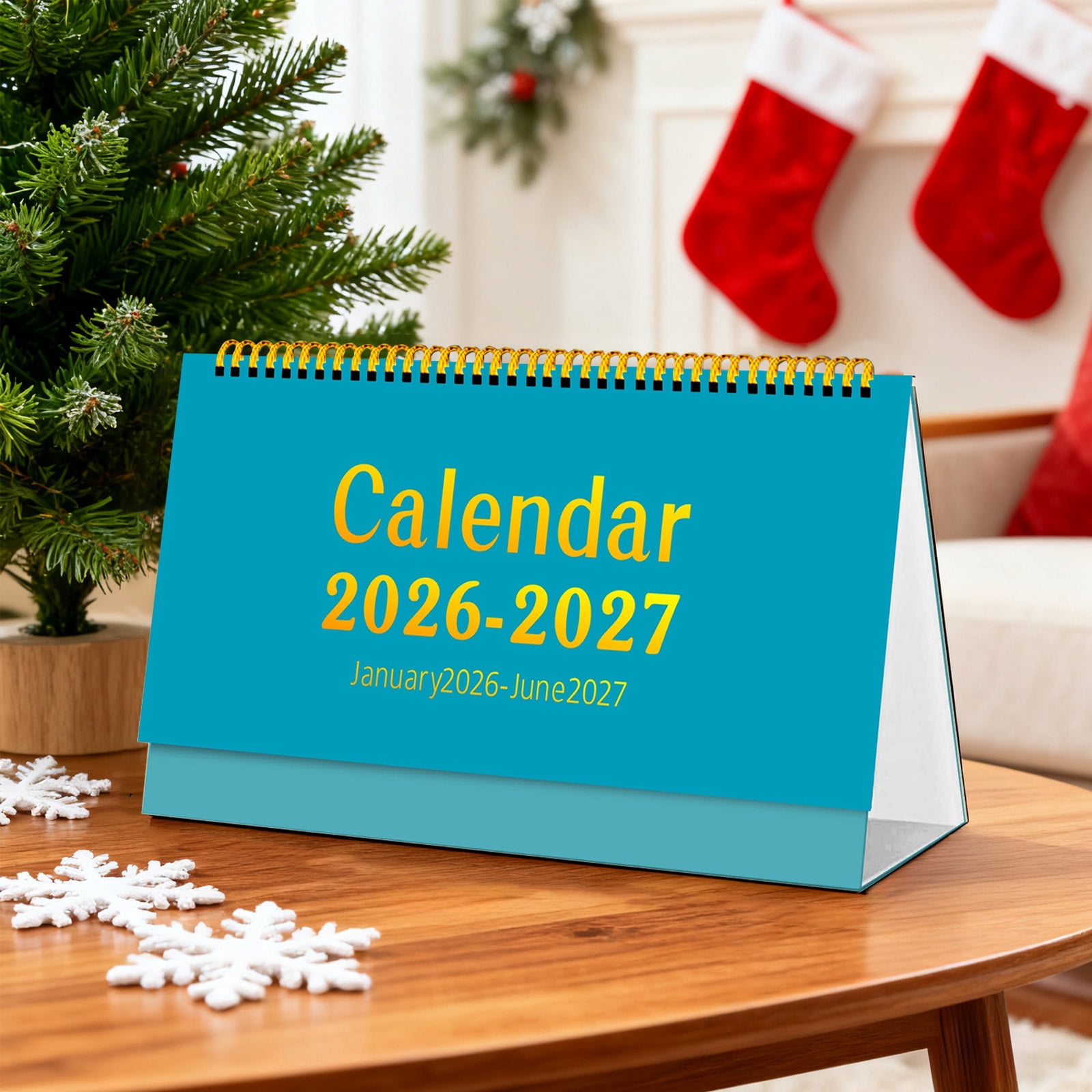 Antqov Small 2026 Desk Calendar, Standing Flip Desktop Calendar Covers ...
