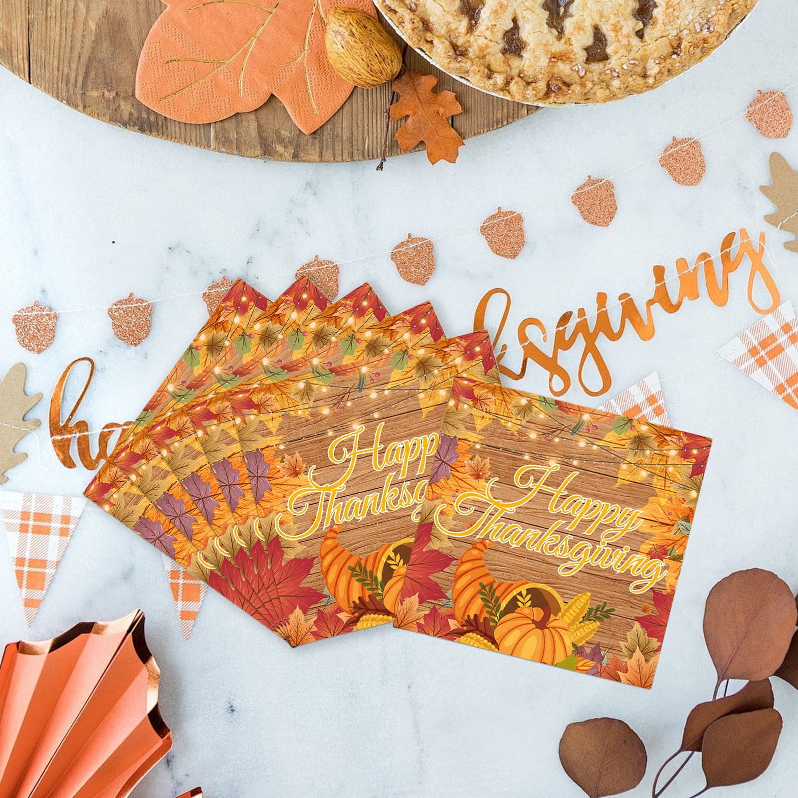 Antqov Thanksgiving Napkins, 20PCS Fall Paper Napkins Pumpkin Maple ...