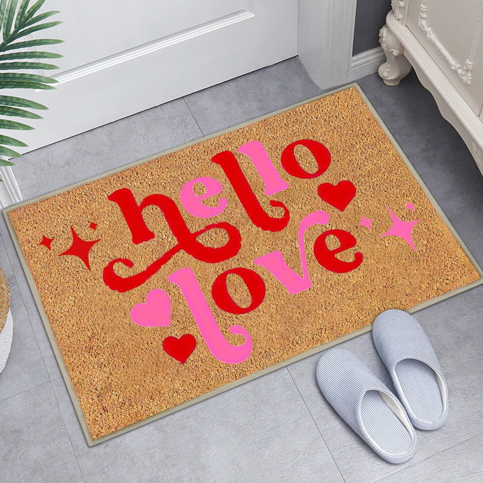 Antqov Valentin's Day Doormat 16x24" Heart Door Mat Decorative Non Slip ...
