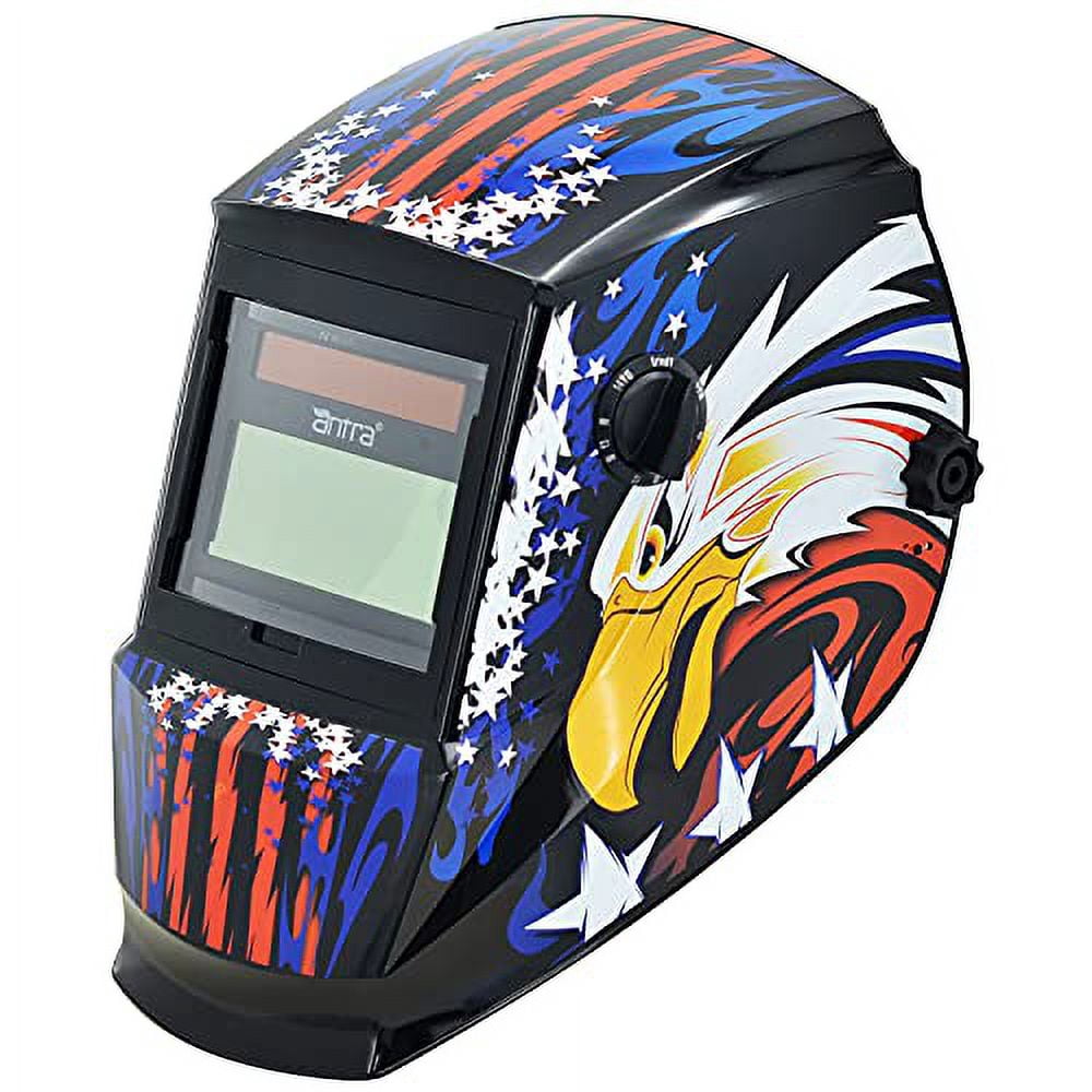Antra True Color Wide Shade Range 4/5-9/9-14 Solar Power Auto Darkening Welding Helmet AH6-260 ...