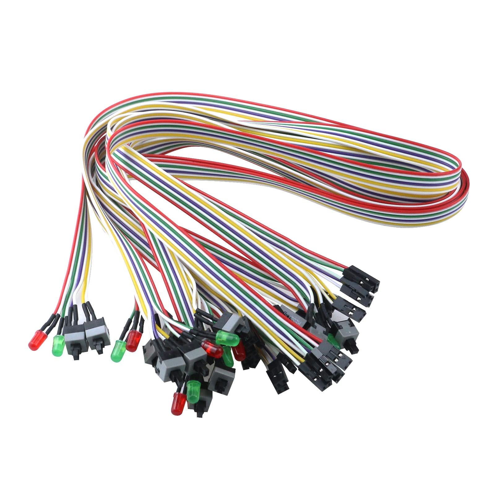 Antrader 6-Pack Computer Case RRF12 LED Light PC Reset Switch with LED ...