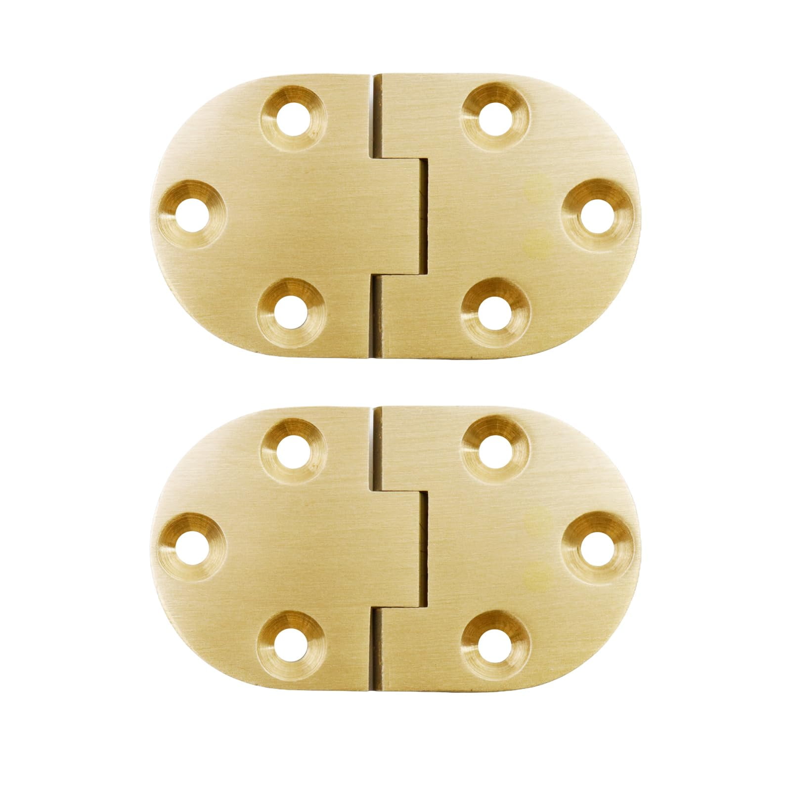 Antrader Brass Butler Tray Hinge, 2Pcs Round Edge Hinge Brass Tray ...