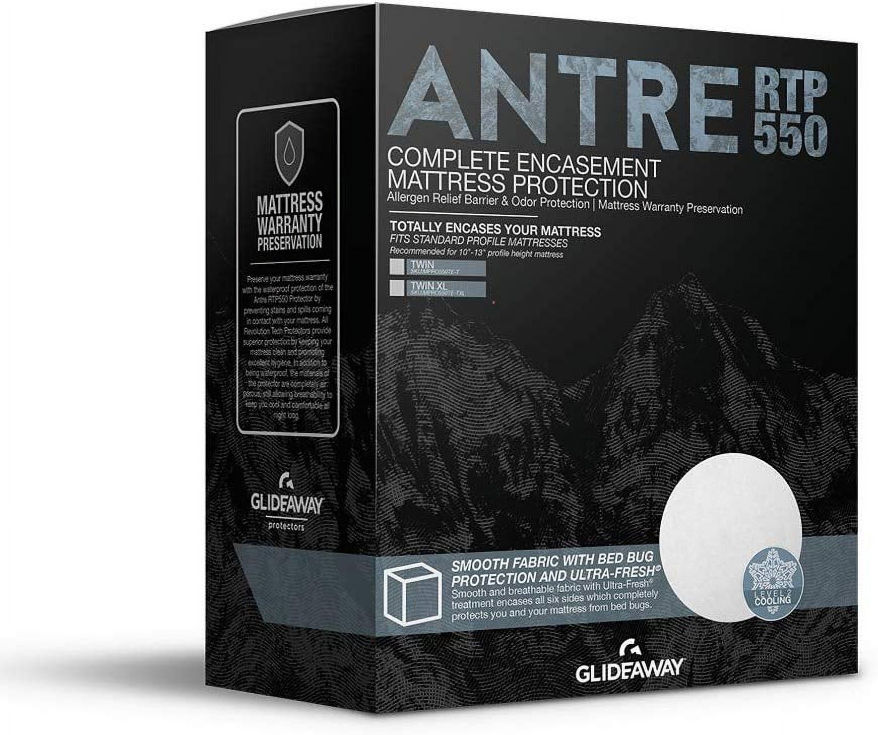 Antre Smooth Fabric Mattress Encasement with Bed Bug Protection - TWIN ...