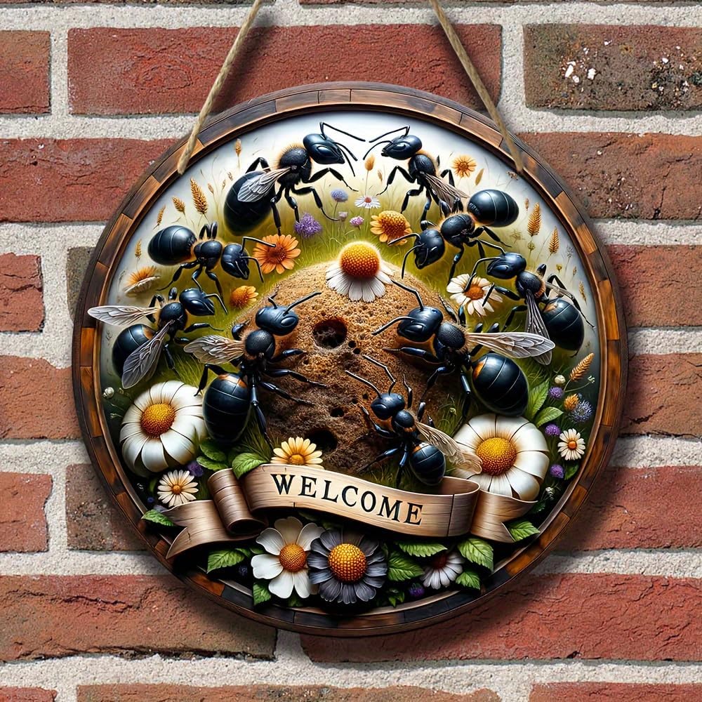 Ants Welcome Daisy Metal Tin Sign are Poster Wall Decor New 12"x12 ...