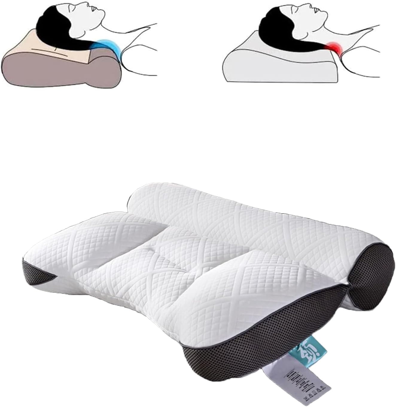 Anttaram Sleep Enhancing Cervical Support Comfort Goose Down Pillow ...