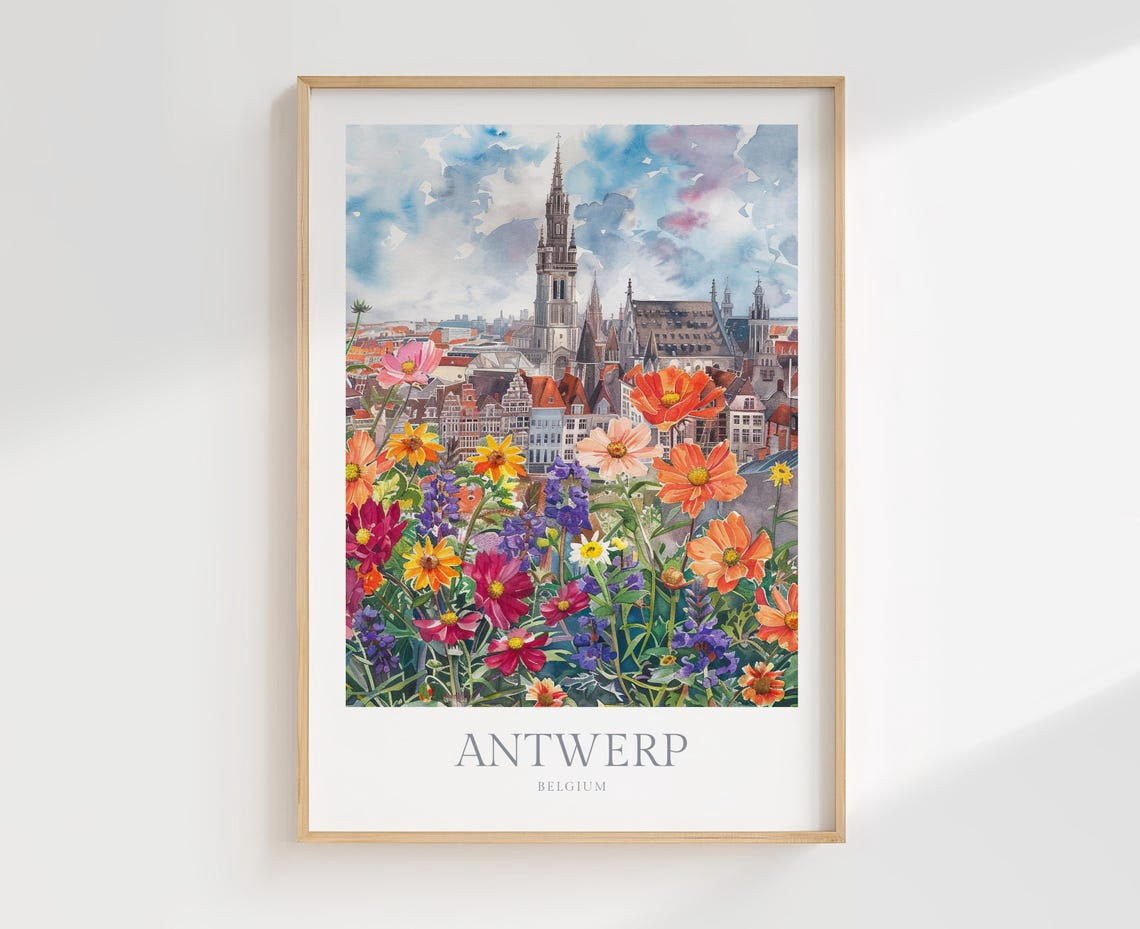 Antwerp Belgium Wall Art Decor Poster Poster, Unframed Size 12x18 ...