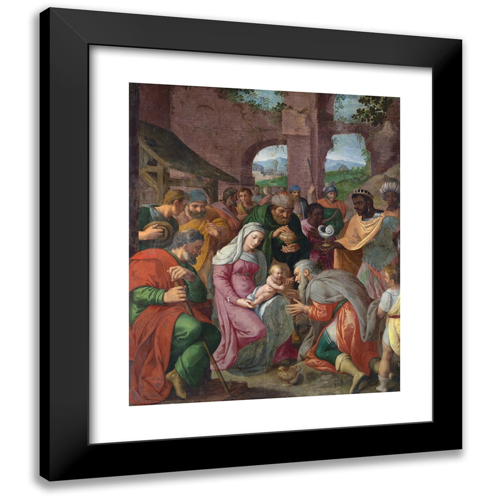 Antwerp School 12x14 Black Modern Framed Museum Art Print Titled - The Adoration of the Magi ...