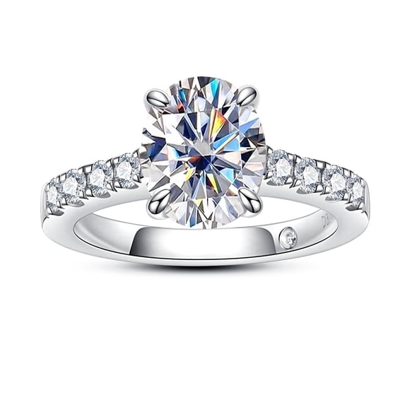 Apaison D Color 3mm Moissanite Women 925 Sterling Silver Ring - Bride ...