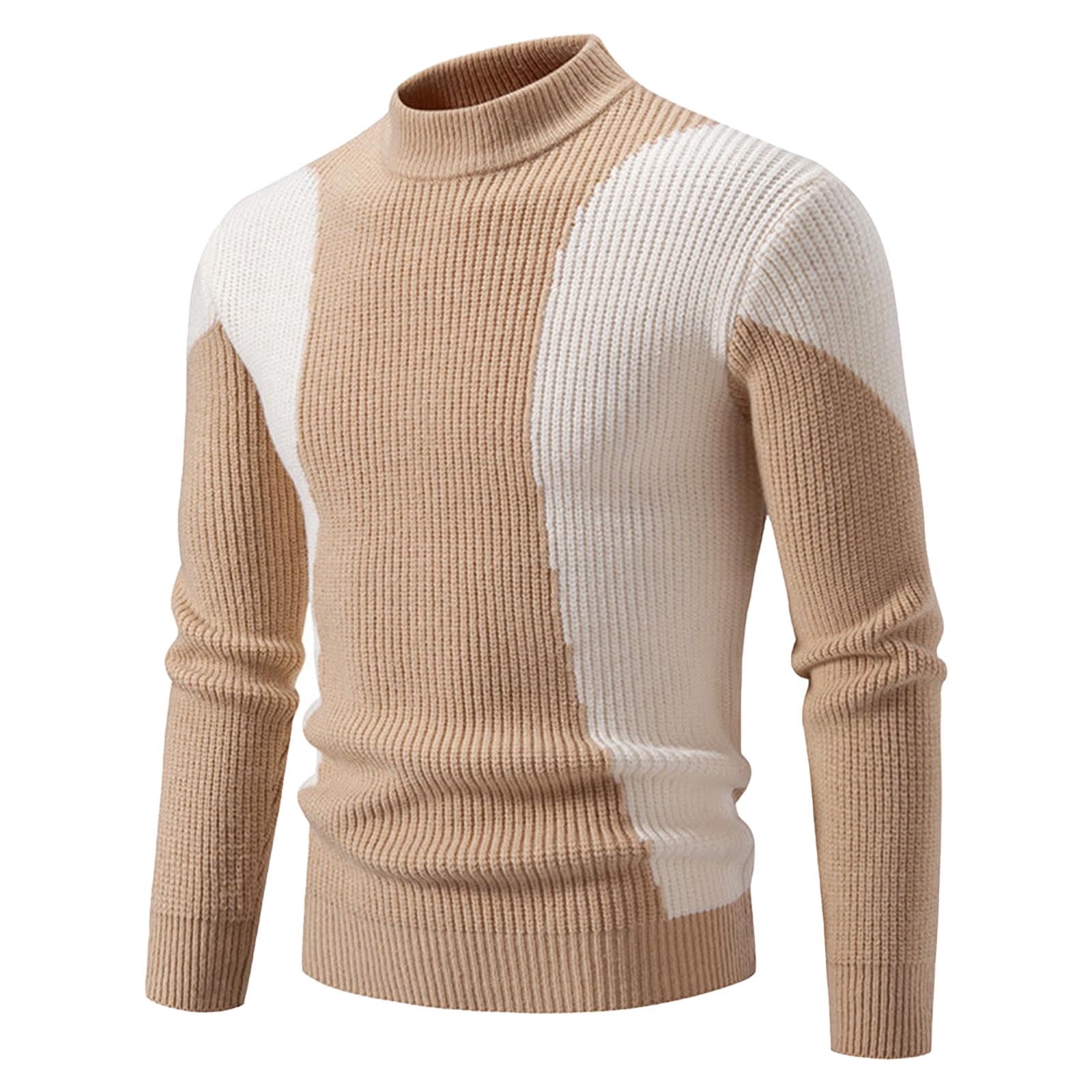 AnuYalue Big and Tall Sweater for Men Long Sleeve Knit Sweatshirt ...