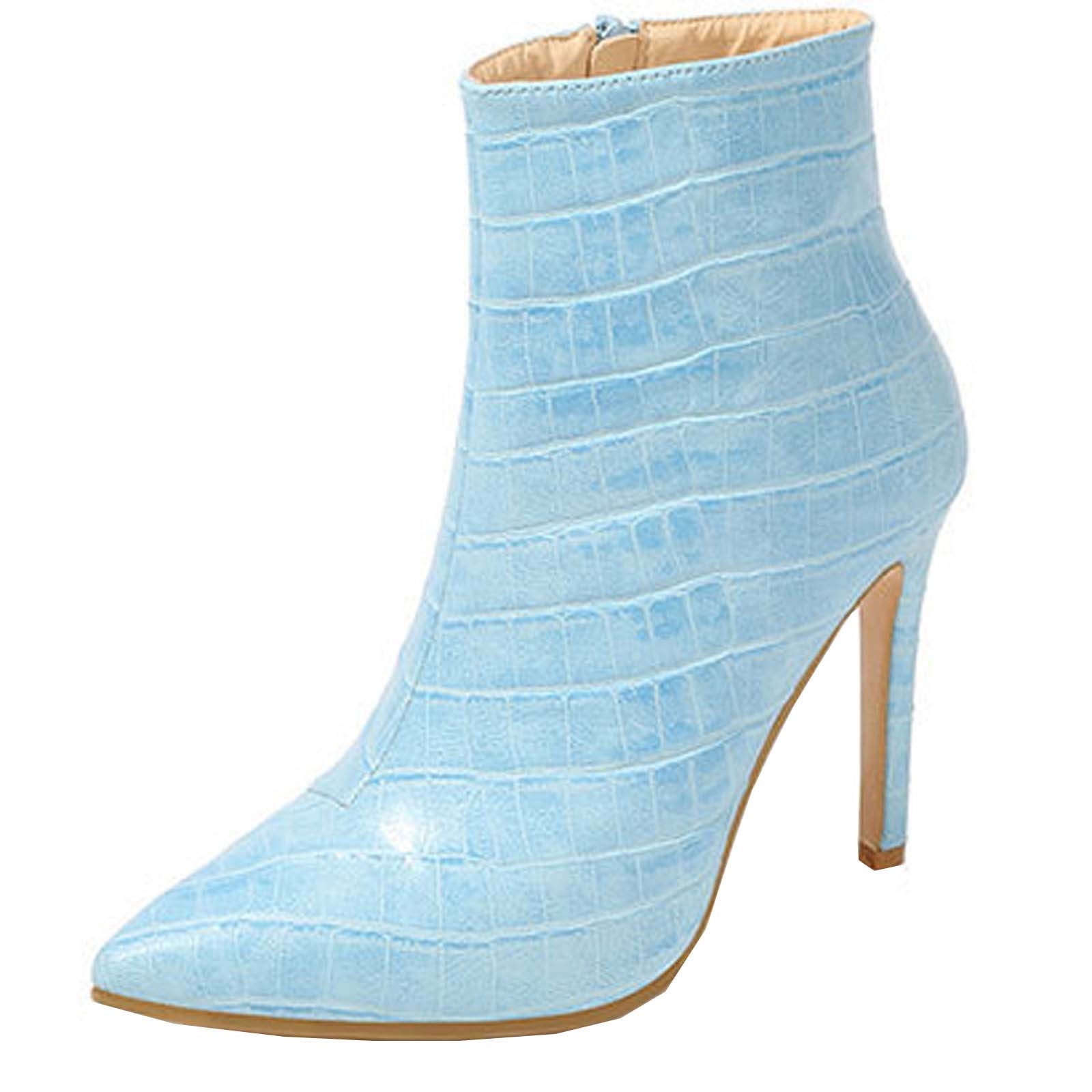 AnuYalue Boots on Clearance 2024 Ankle Boots for Women Stiletto High ...