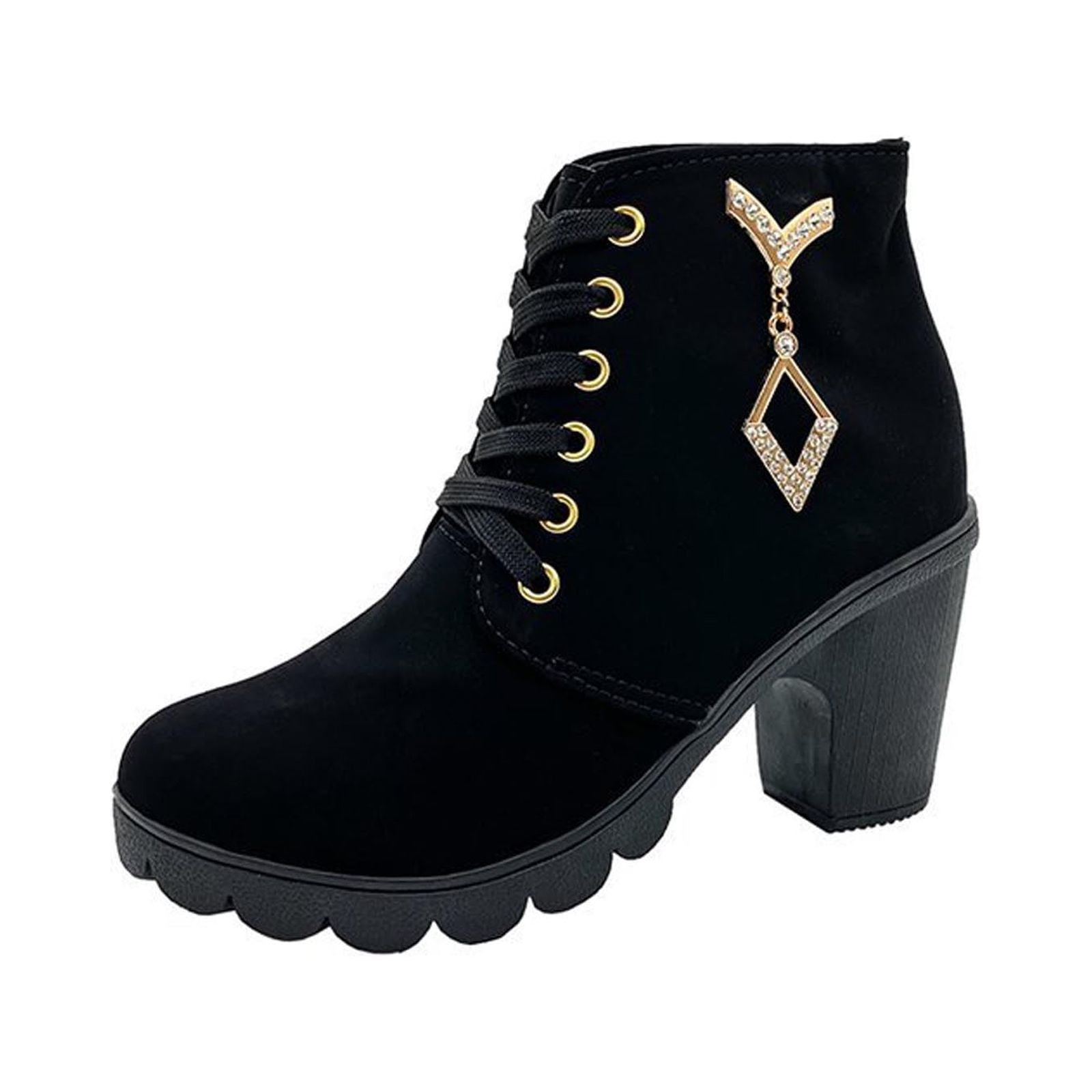 AnuYalue Boots on Clearance 2025 Flatform Boots for Women, Heeled ...