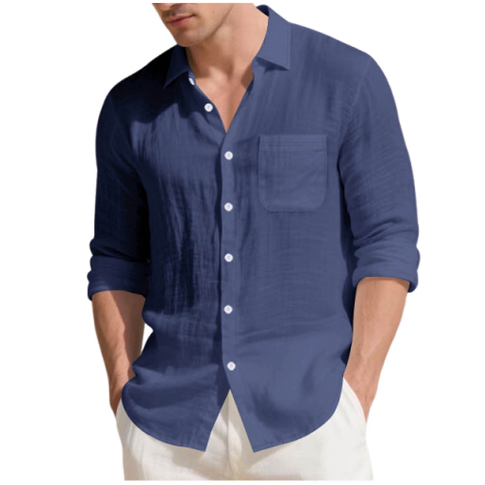 AnuYalue Casual Shirt for Men Lightweight Long Sleeve Beach Shirts ...
