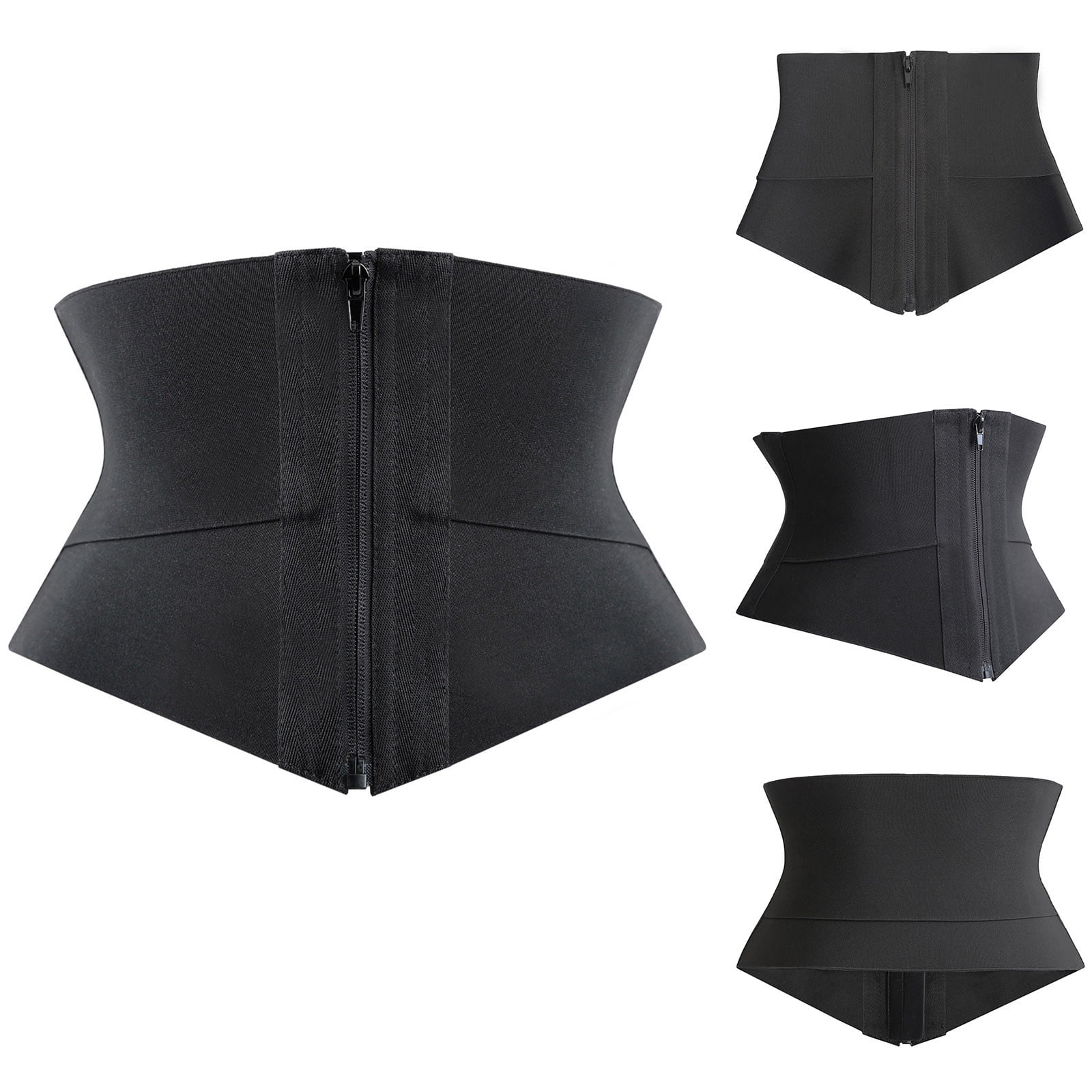 AnuYalue Corset Belt for Women Zip Up Wide Underbust Waist Training ...