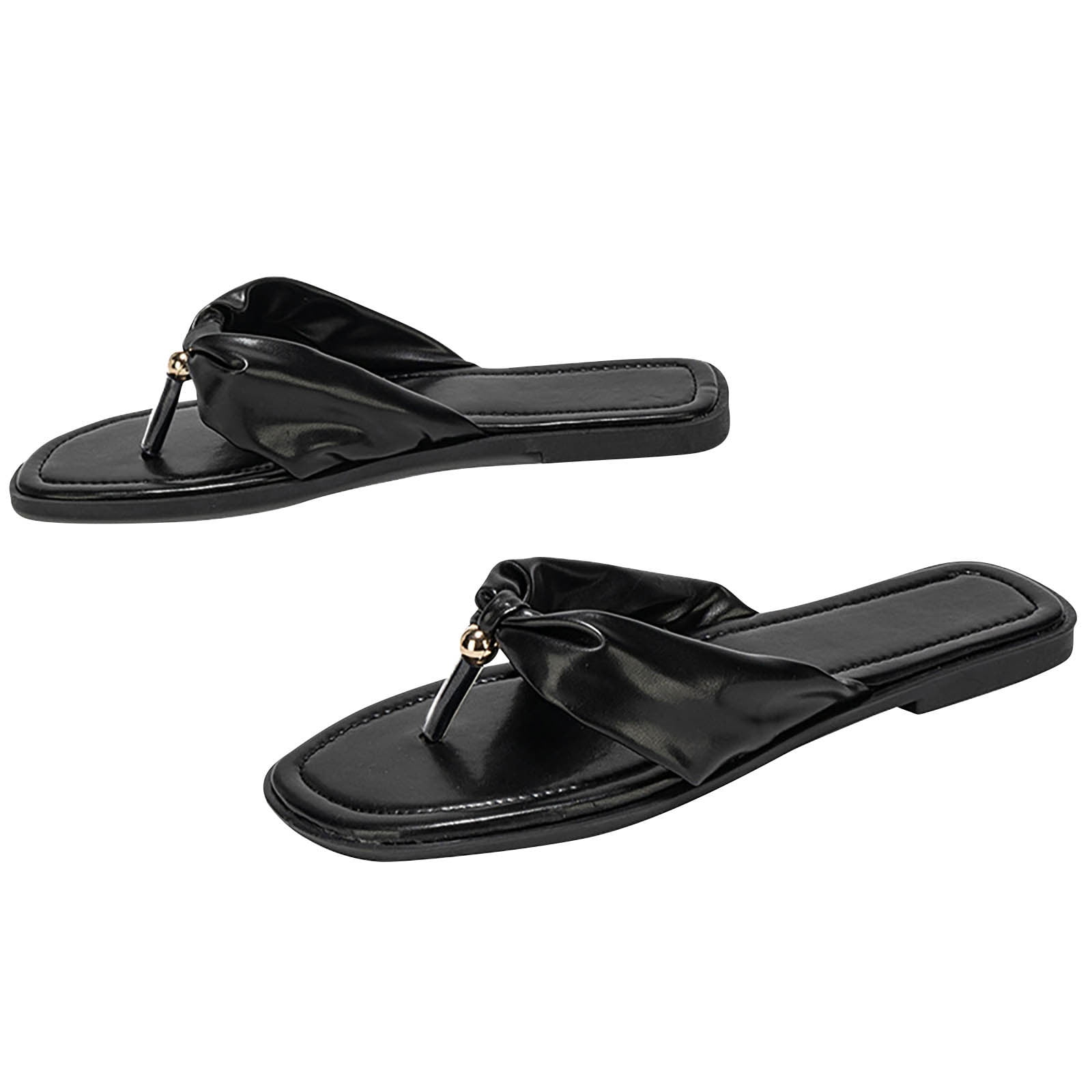 AnuYalue Cute Slide Sandals,Women Slip On Flat Sandals Flip Flop Thong ...