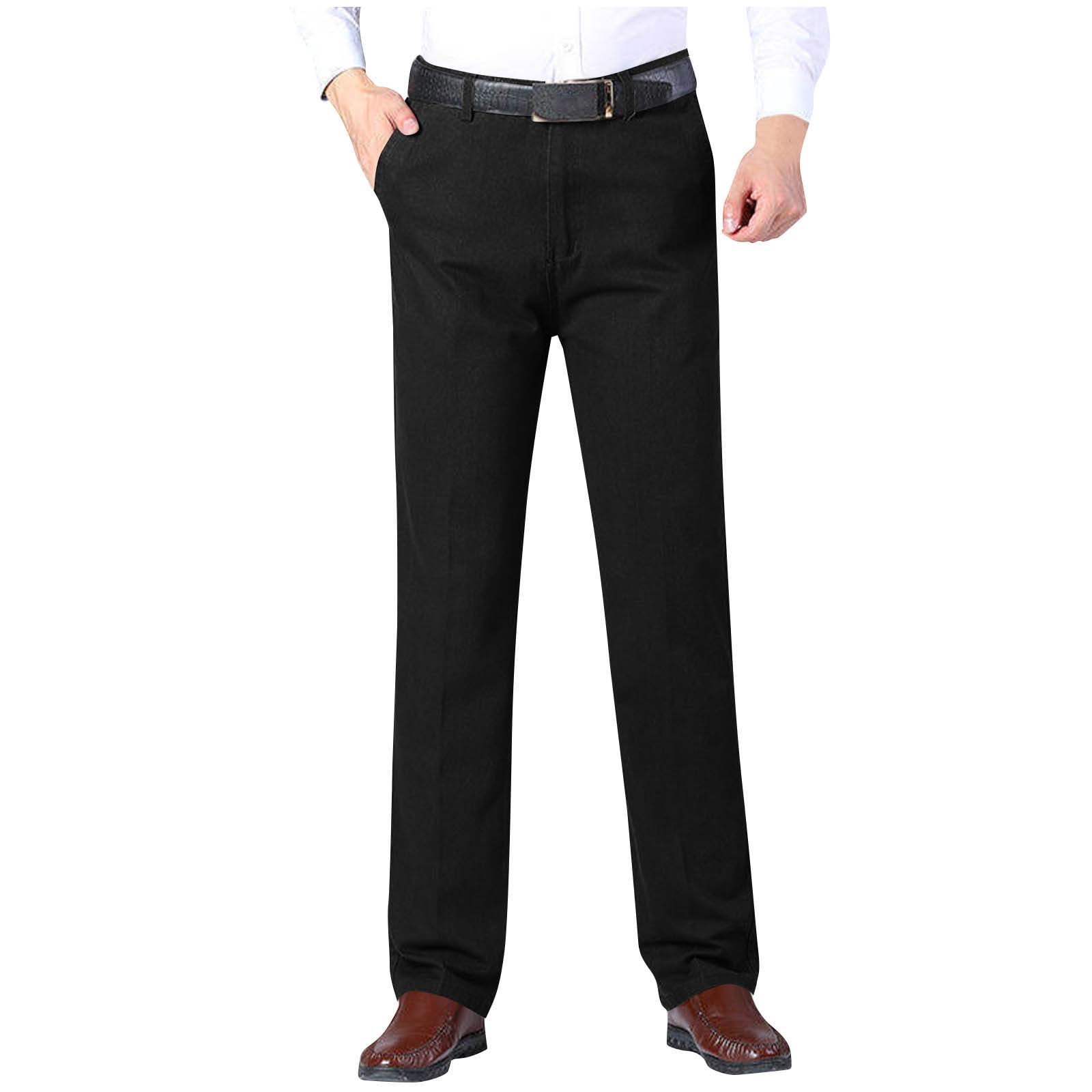 AnuYalue Dress Pants for Men Casual Straight Leg Work Pants Soild Color ...