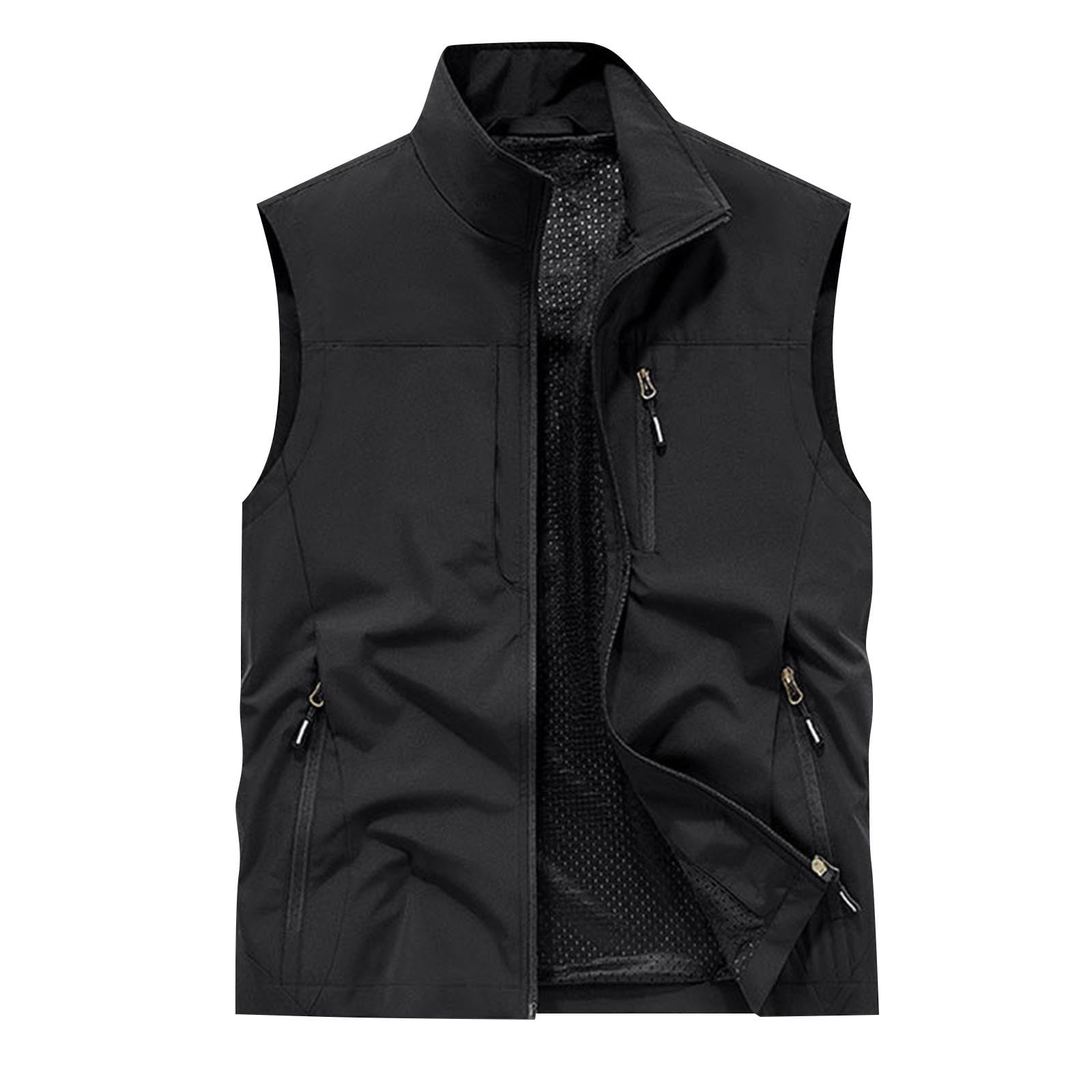 AnuYalue Fishing Vest for Men Big and Tall Quick Dry Cargo Vests Casual ...