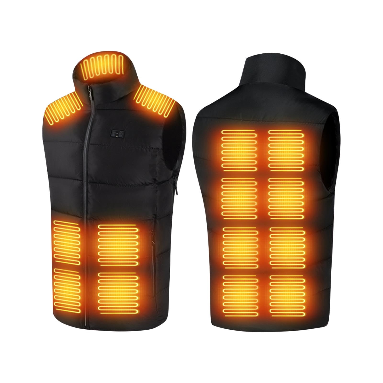 AnuYalue Heated Vest for Mens 15 Heating Zones Zip Up Puffer Vests ...