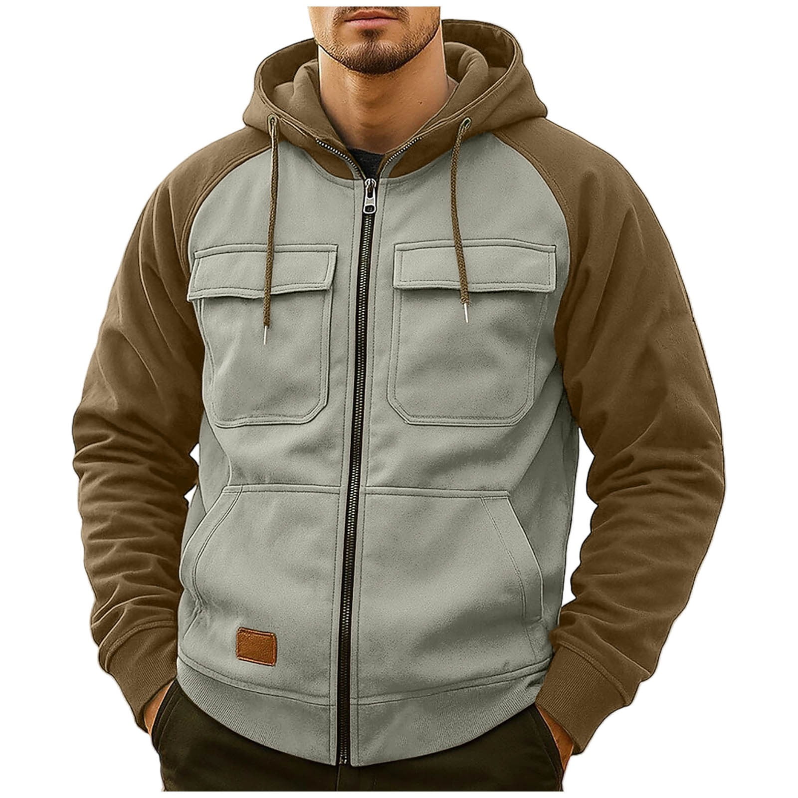 AnuYalue Hoodies for Men Casual Zip Up Hoodie Gym Workout Hooded ...
