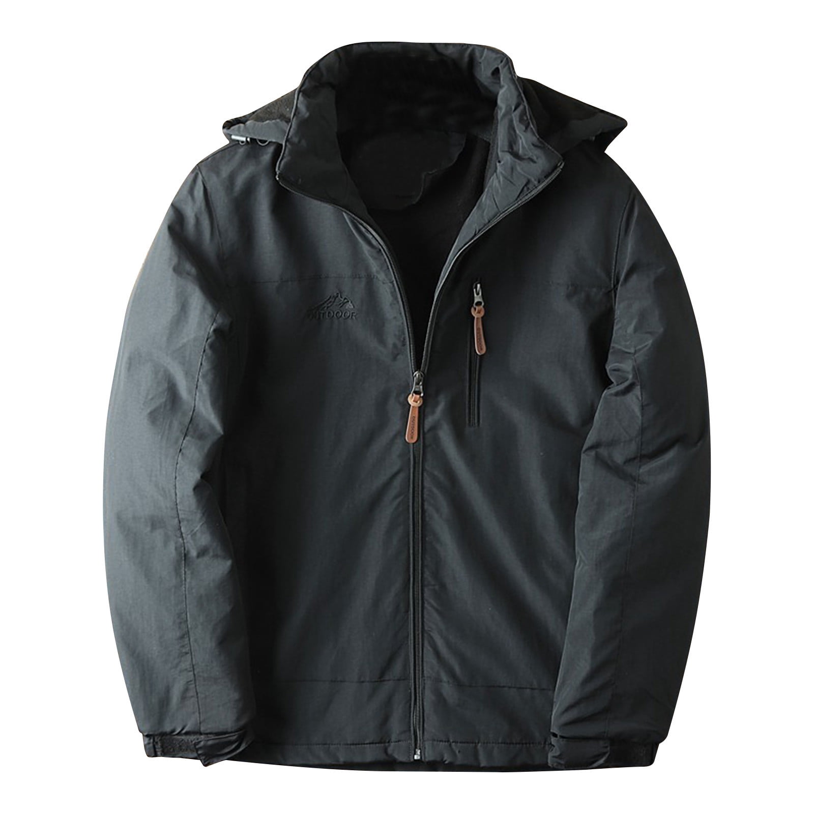 AnuYalue Men's Big and Tall Coats Fleece Lined Warm Winter Jacket with ...